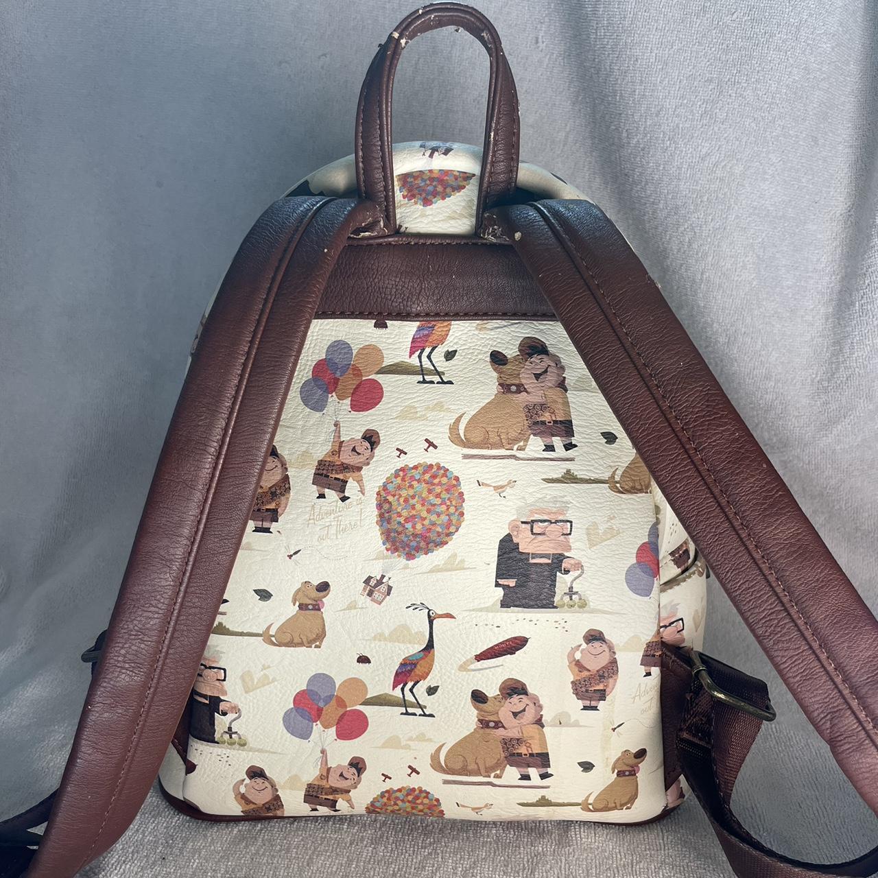 Disney Pixar Up beige Loungefly Mini Backpack Used... - Depop