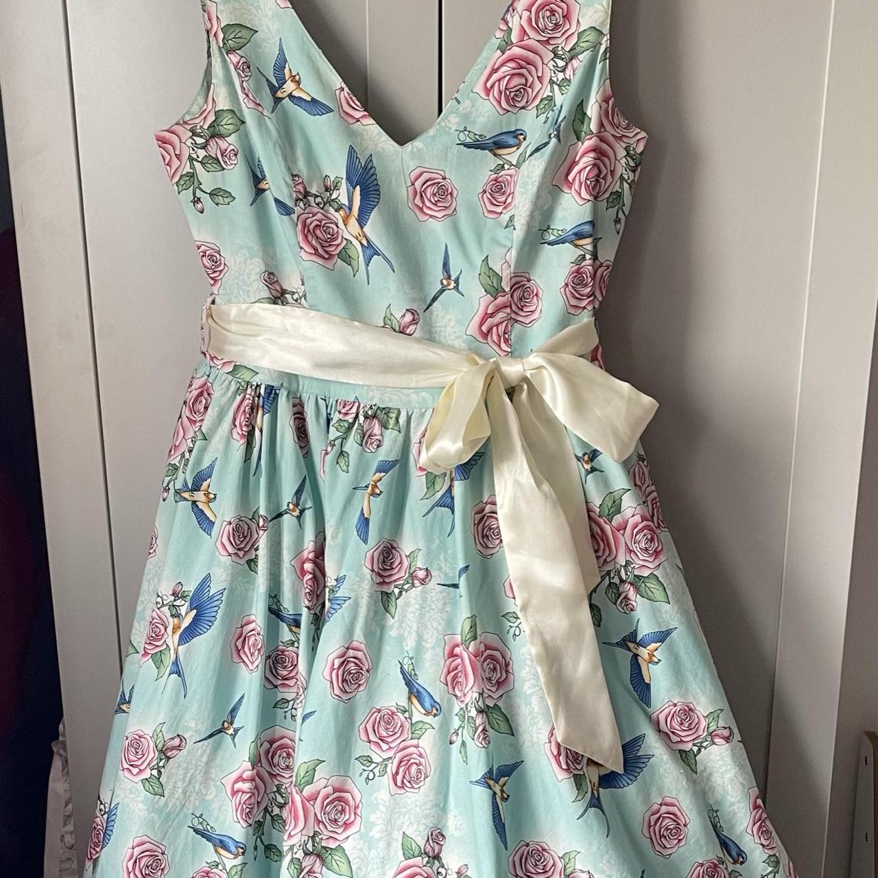 🐦‍⬛🌹 Hellbunny dress with Lindy Bop pinafore UK M... - Depop