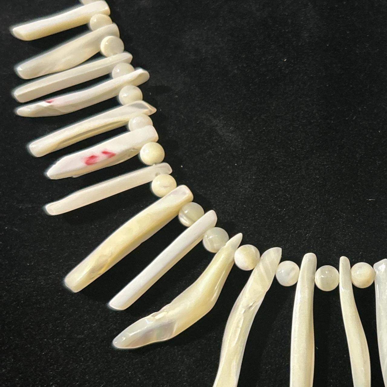 Vintage shell bead necklaces. Long shells have hints... | Depop