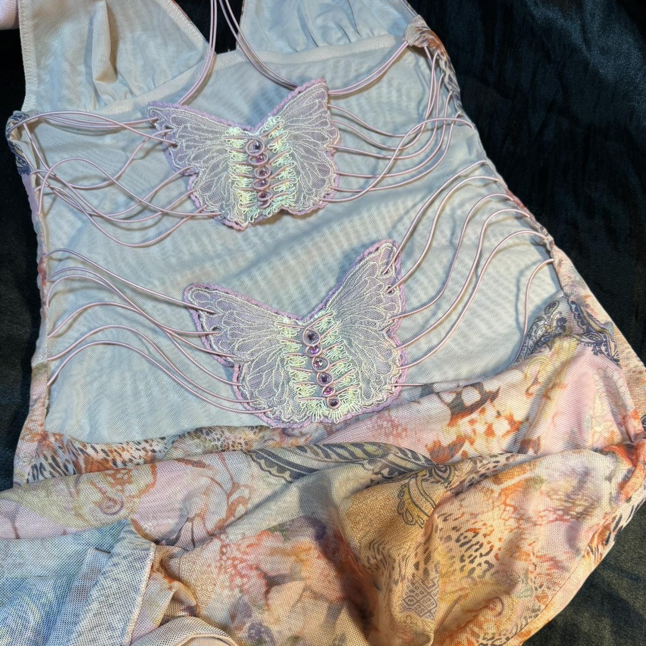 IAMGIA backless butterfly dress *only worn... - Depop