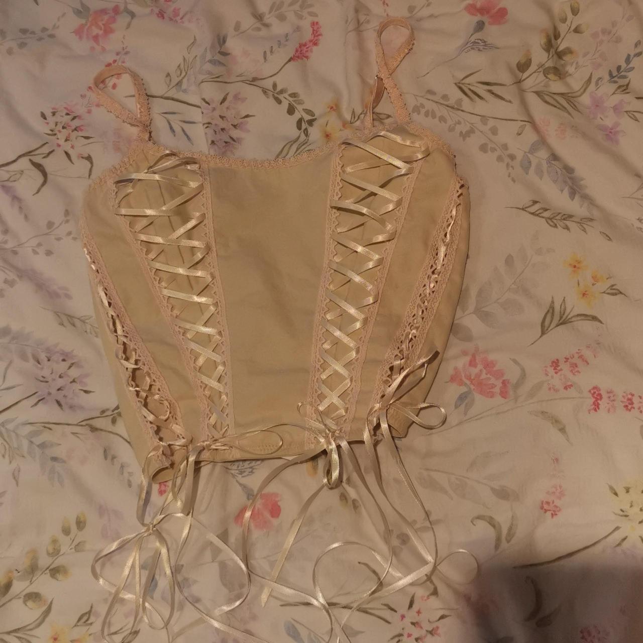 urban outfitters kristin lace corset strappy... - Depop