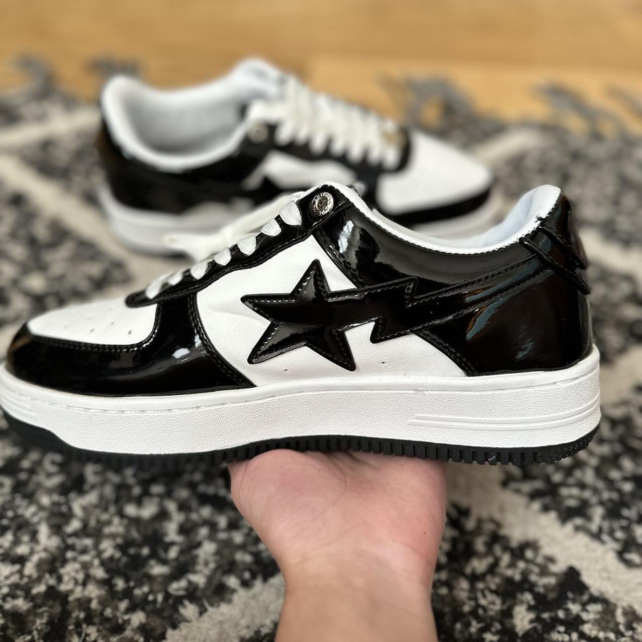 Bapesta Black and White - Worn a lot these are a... - Depop
