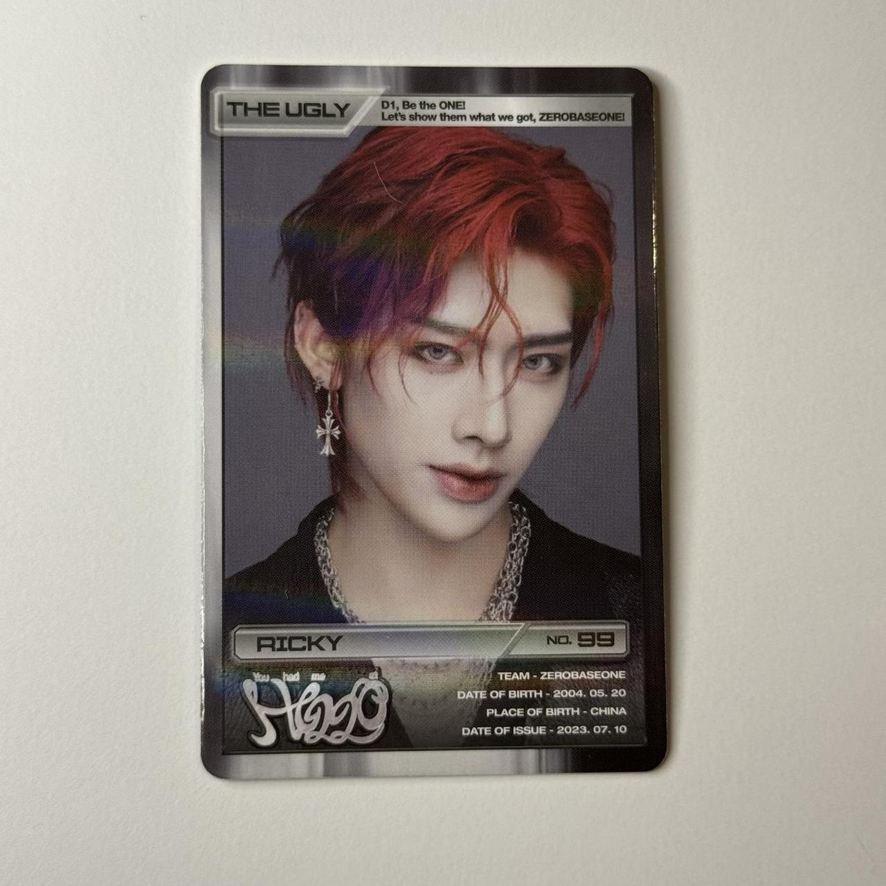 WTS ZEROBASEONE ZB1 OFFICIAL PHOTOCARD 👑 RICKY ☀️... - Depop