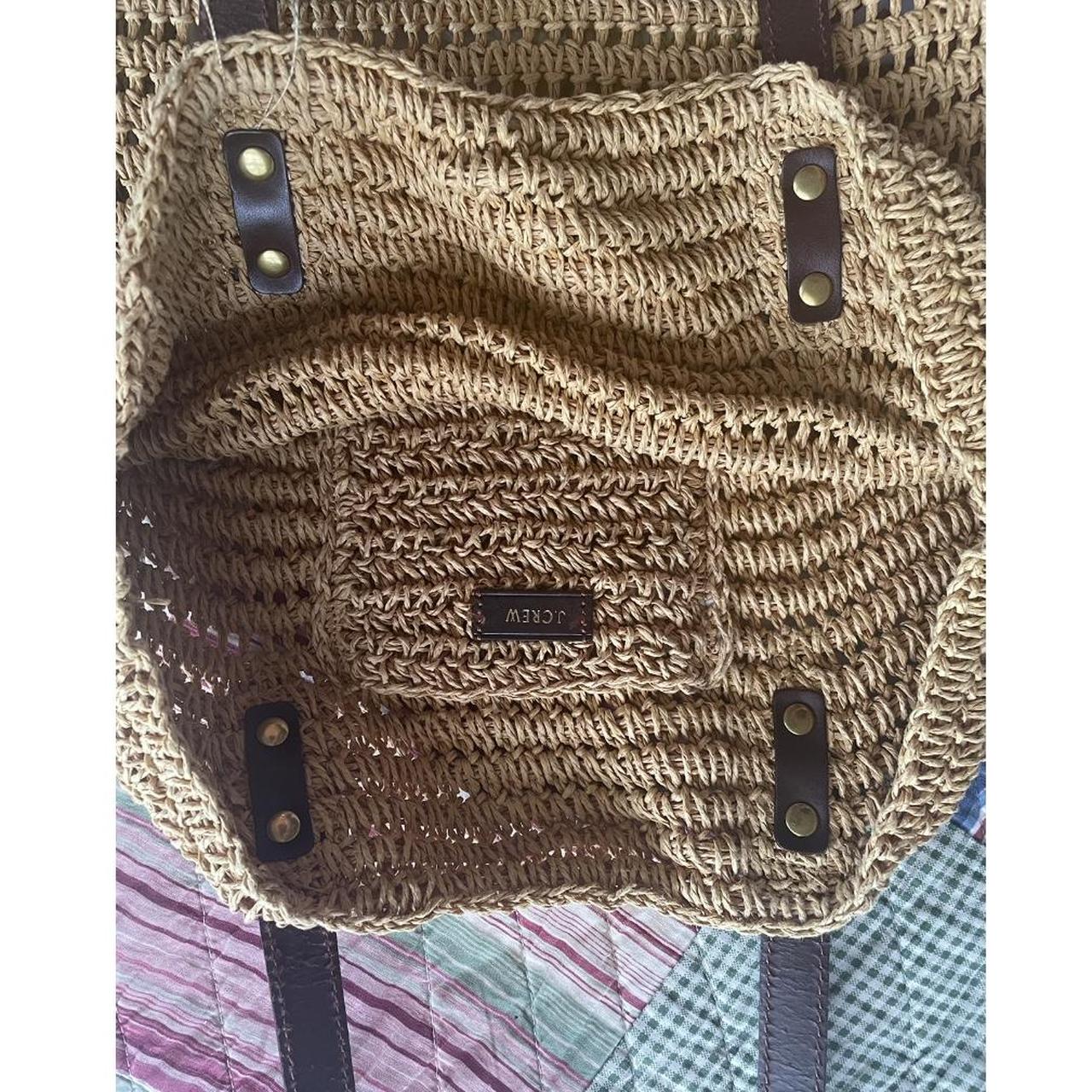 J crew straw weave tote bag #jcrew #jcrewbag... - Depop