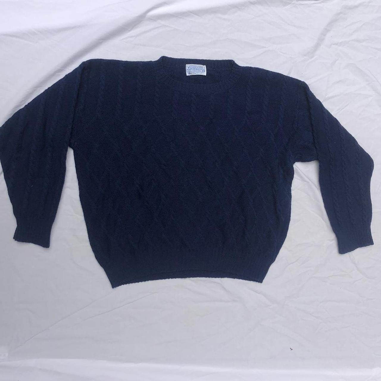 Pendleton navy wool sweater, only worn a few... - Depop