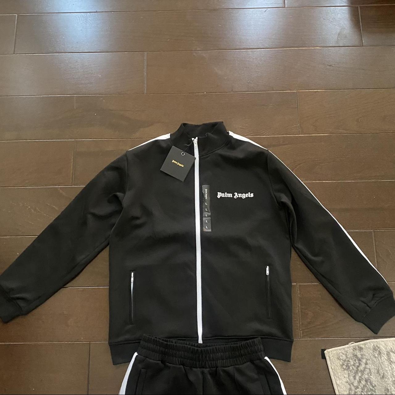 Palm angles black tracksuit Size large - Depop