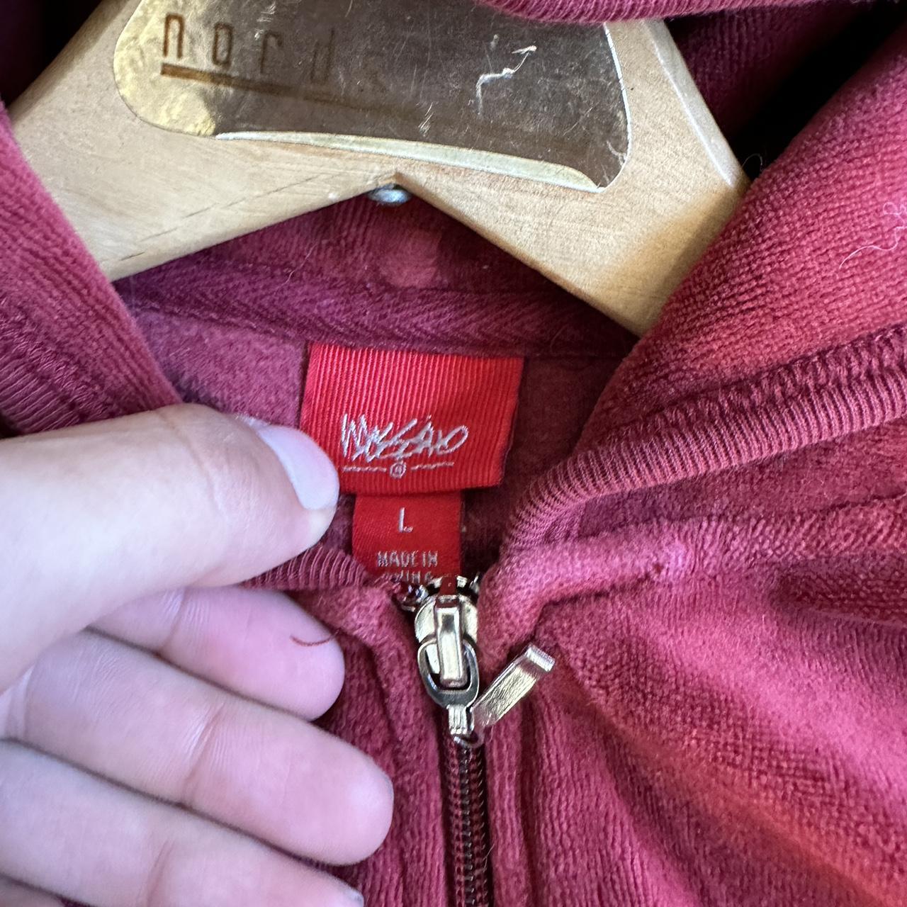 Mossimo Red Velour Track Suit Flared Pants Cosmetic... - Depop