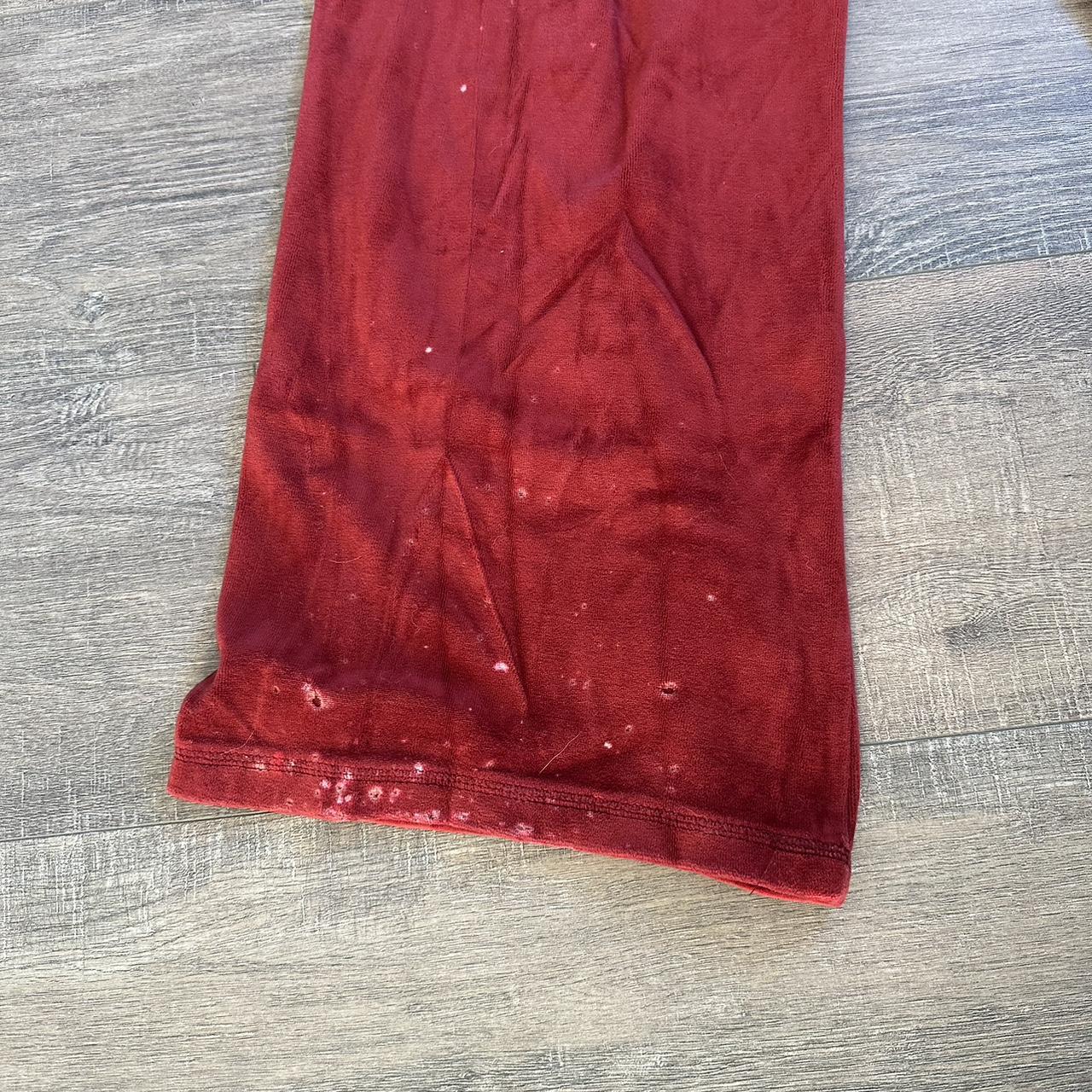 Mossimo Red Velour Track Suit Flared Pants Cosmetic... - Depop
