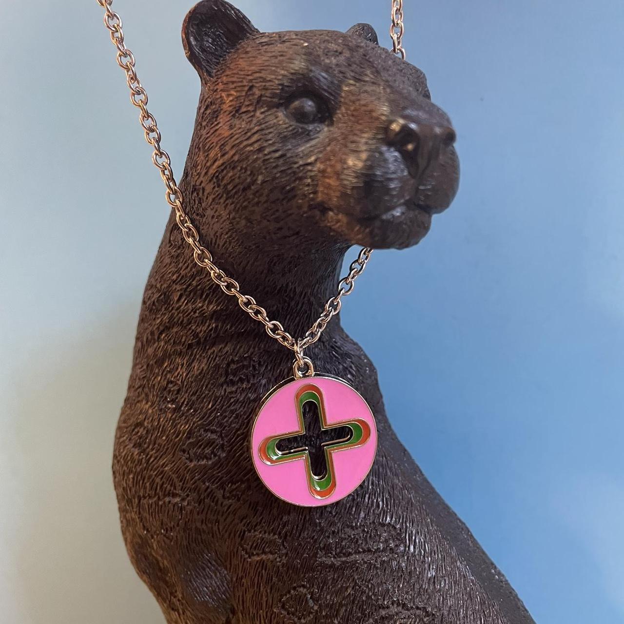 Pink - Homer Frank Ocean Enamel Chain... | Depop
