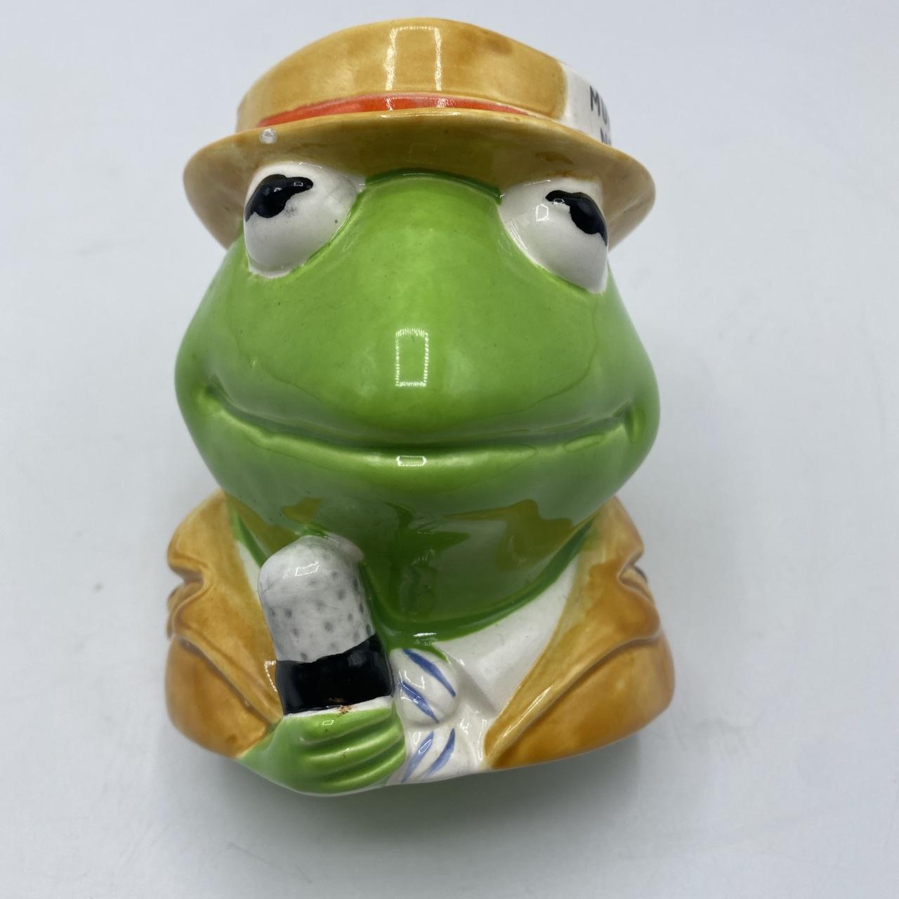 1970s Kermit The Frog Muppet News Reporter Mug 4.5”... | Depop