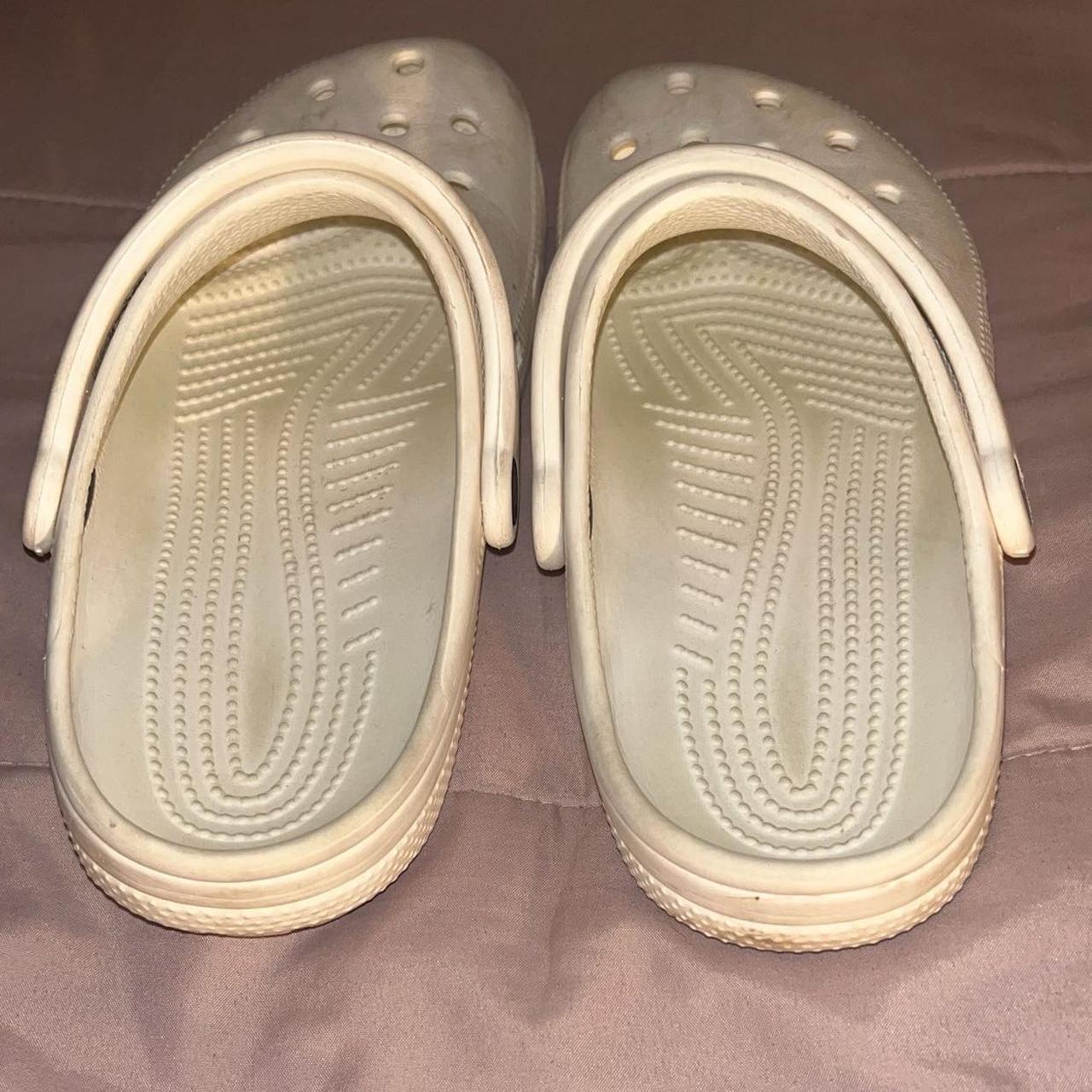 White regular crocs - Depop