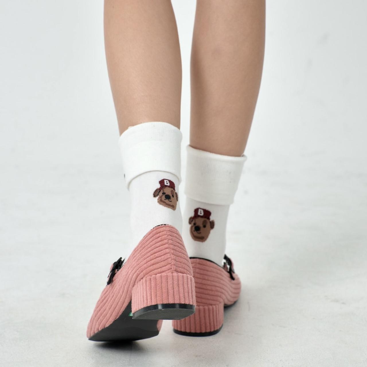 Bear Graphic Socks Fits: One Size Brand: Lewkin... - Depop