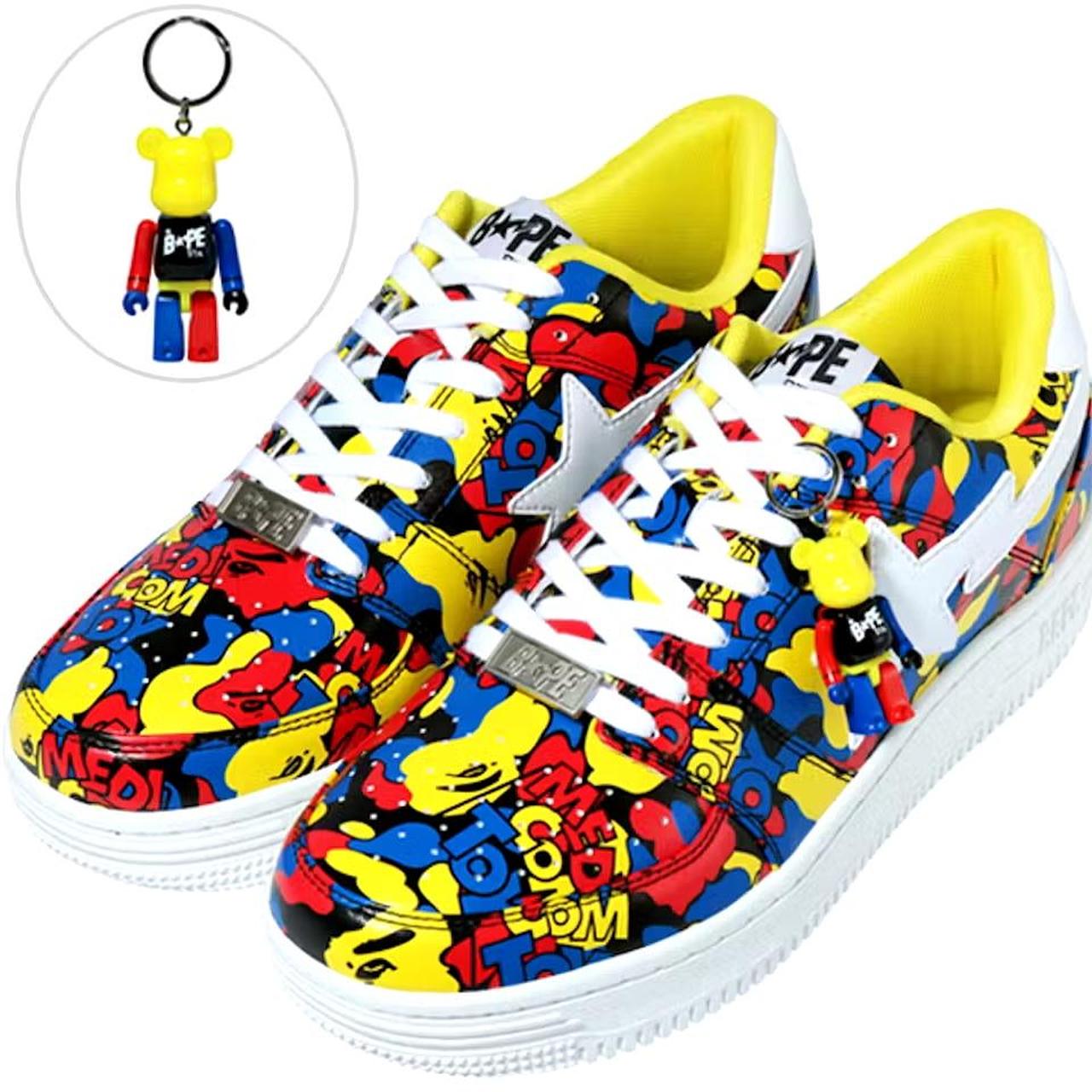 BAPESTAR LOW RED/BLUE/YELLOW/WHITE - Depop