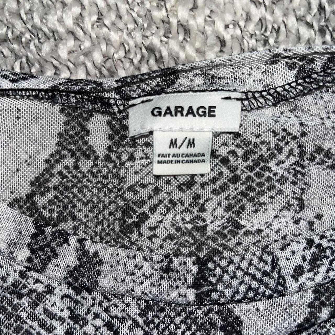 Garage Snake Skin Mesh top. Never Worn. - Depop