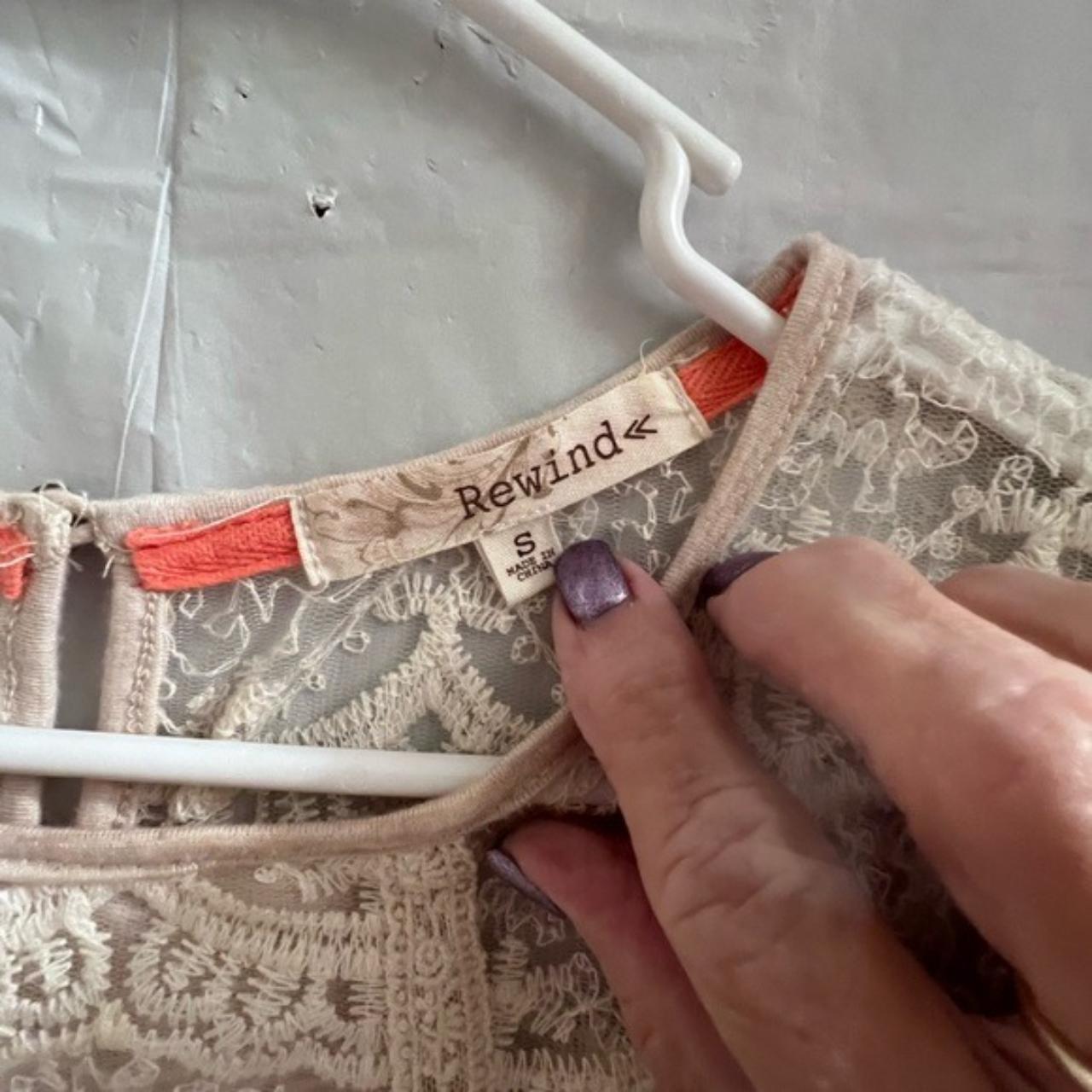 Like new rewind top Lace... - Depop