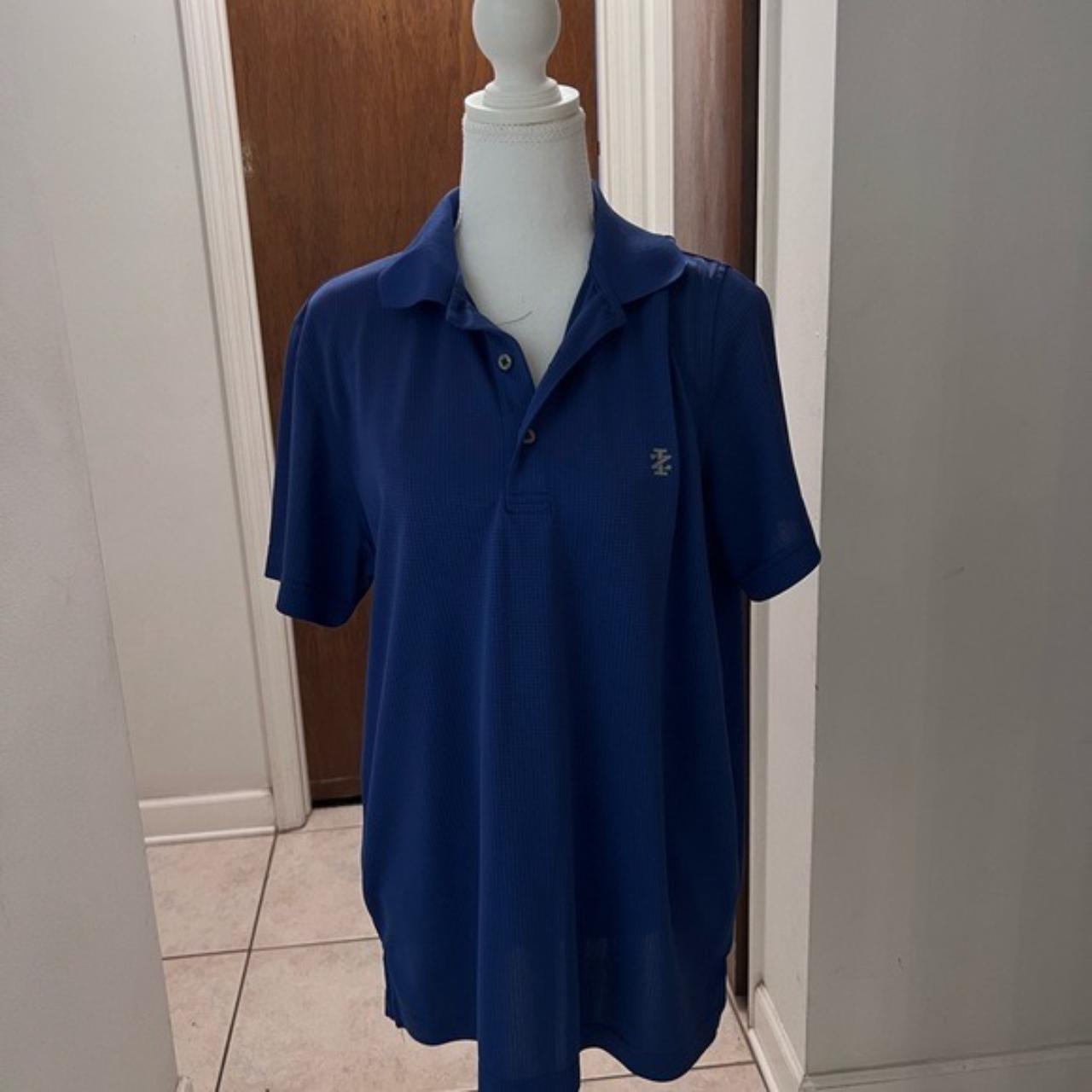 Good condition izod golf men's golf shirt blue - Depop