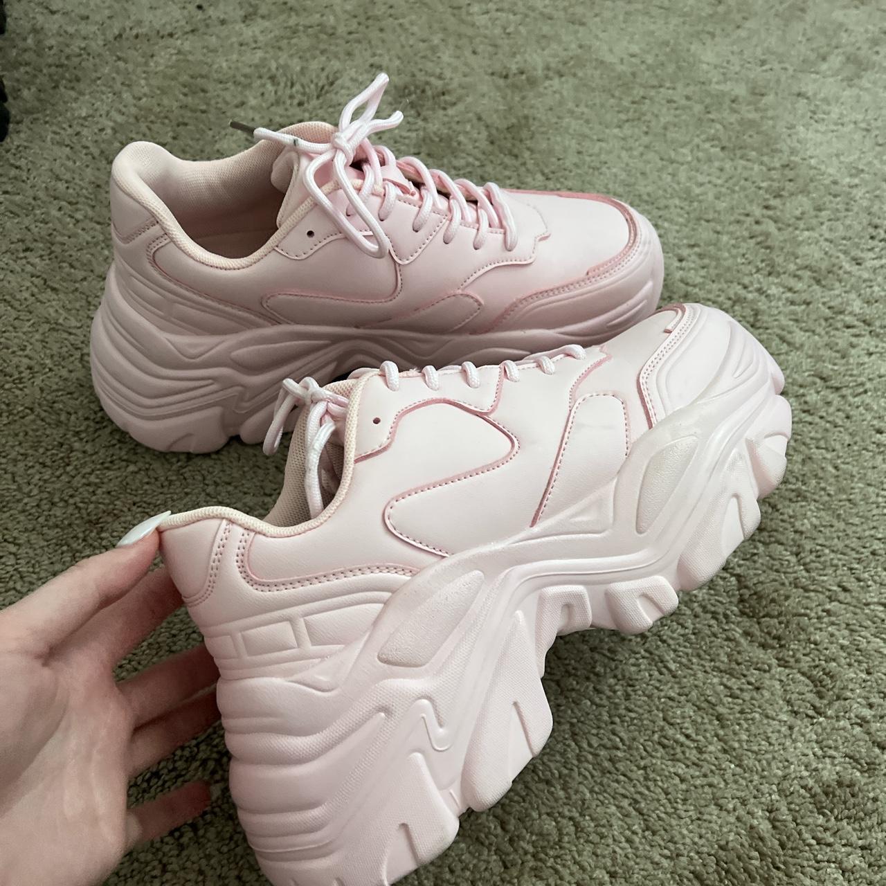 pink platform sneakers - Depop