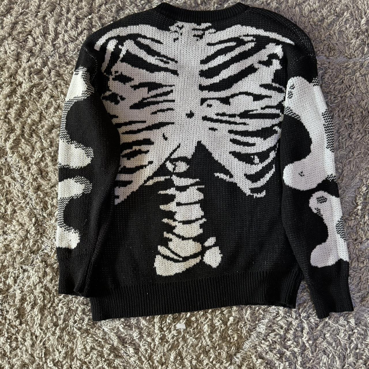 Skeleton Knitted Sweater - Depop
