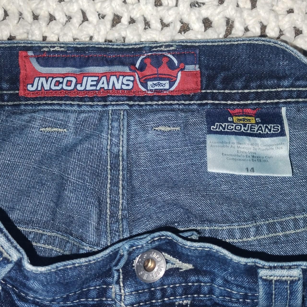 amazing pair of jncos with cool dragon embroidery in... - Depop