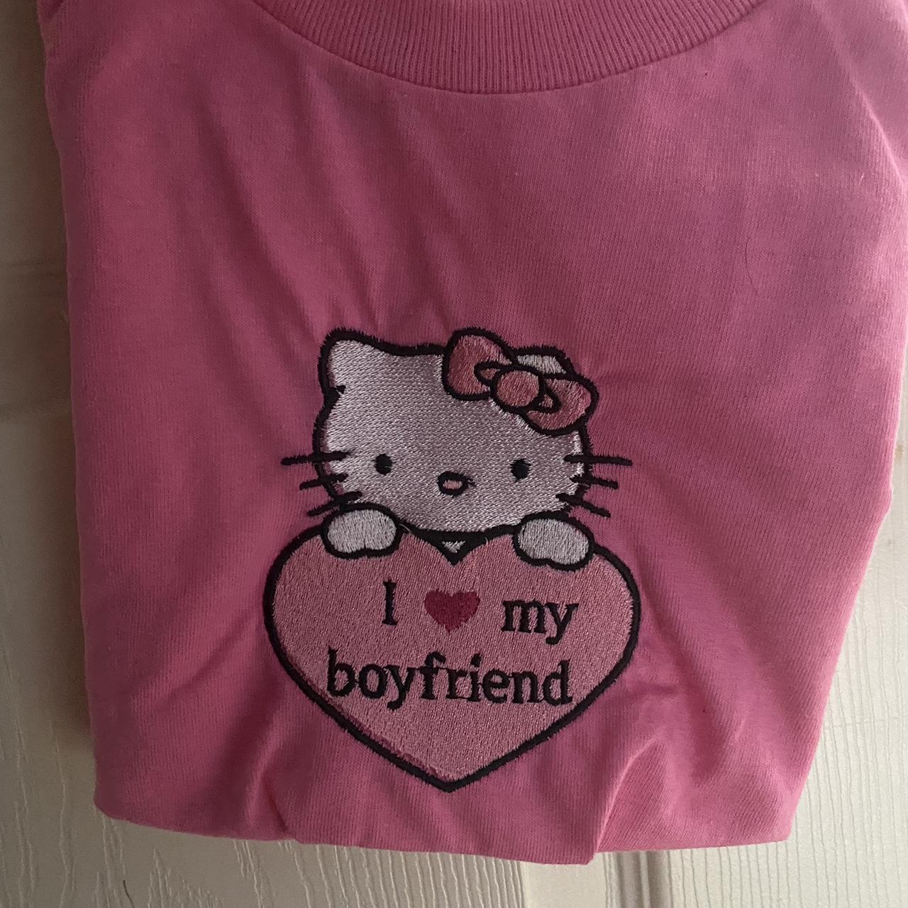 Hello kitty embroidery design shirt - Depop