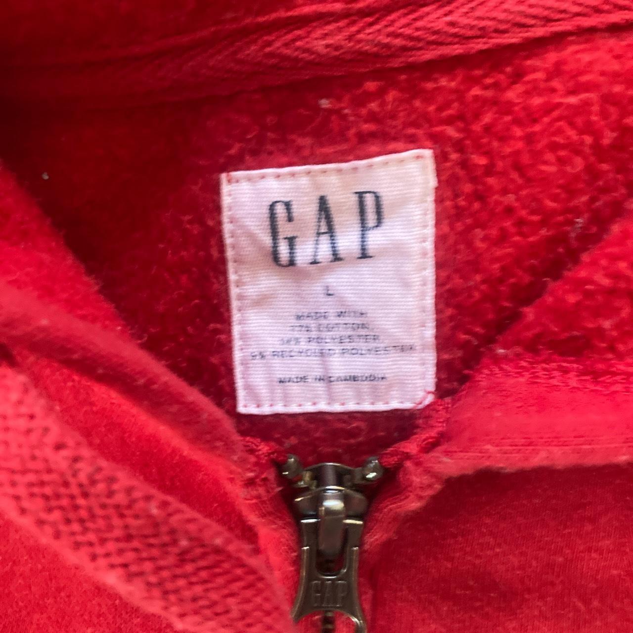 RED GAP ZIP UP HOODIE ️NO PAYPAL ️ #vintage #GAP... - Depop