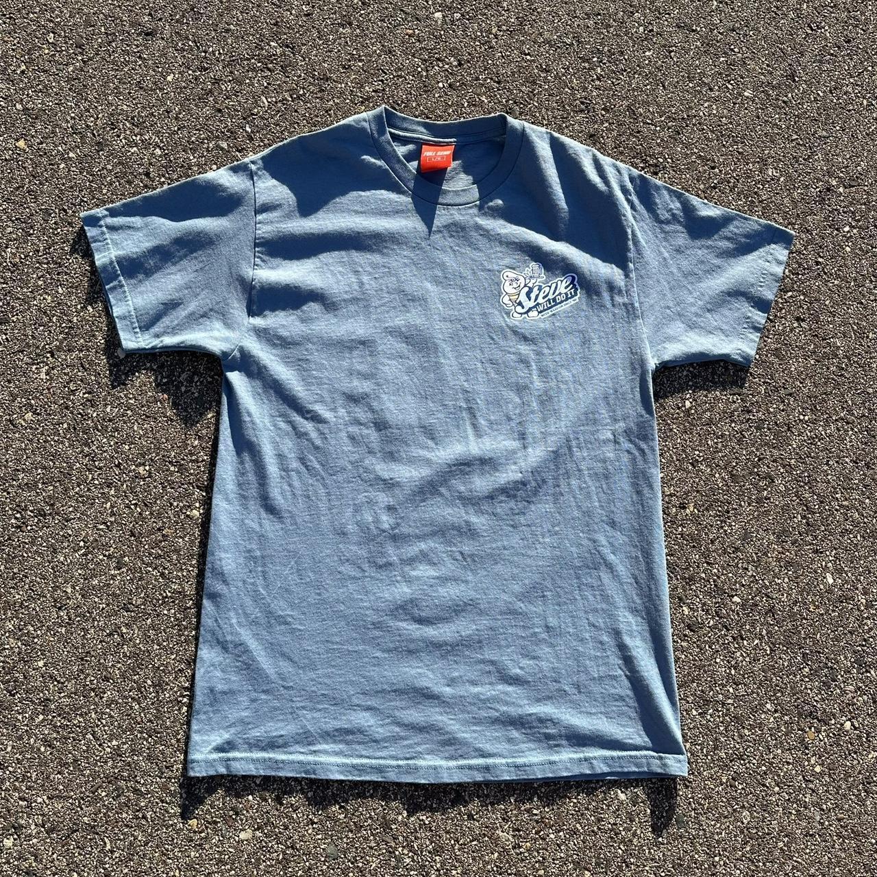 Full Send stevewilldoit blue t shirt L - Depop