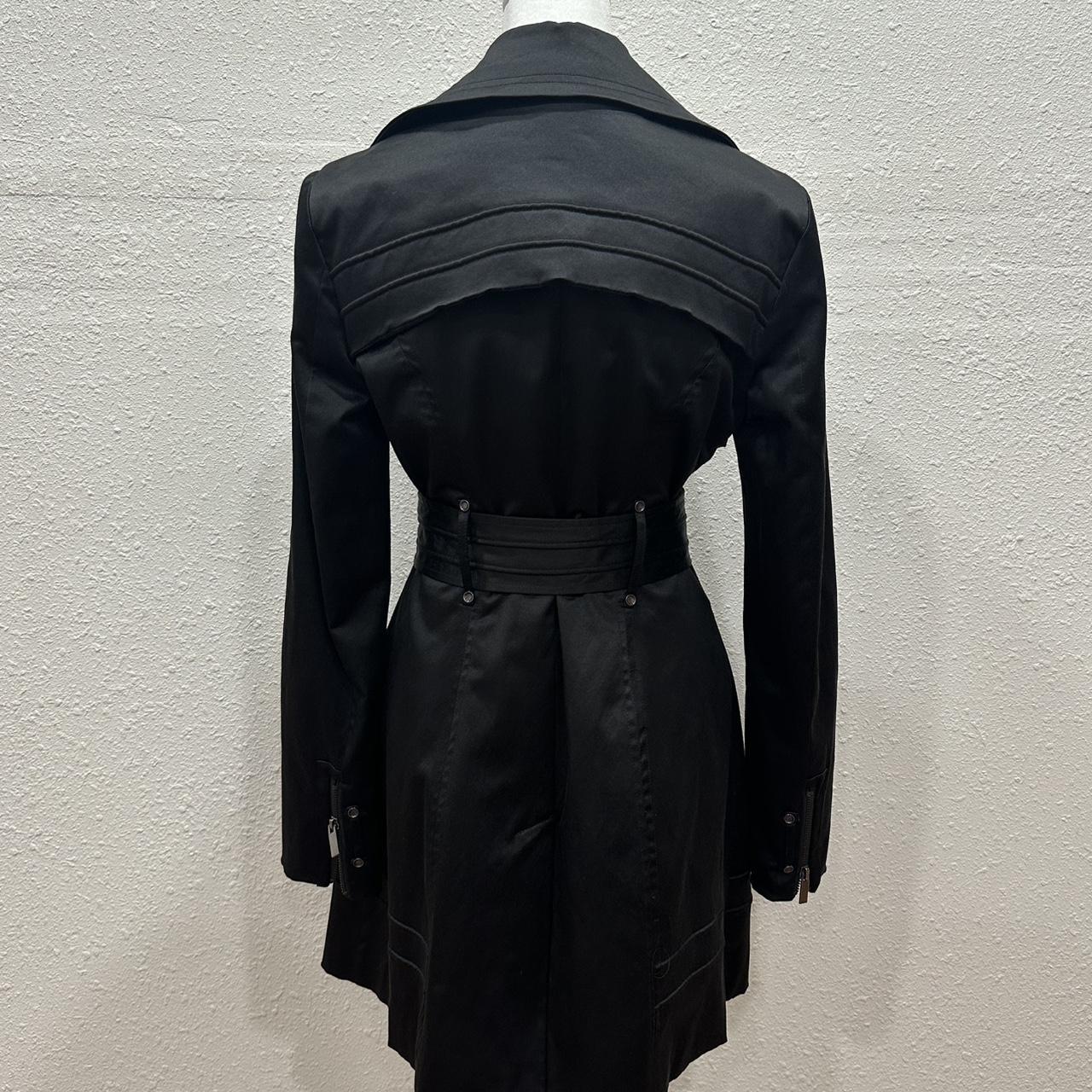 Vintage bebe Satin Trench coat with belt🩶 -size... - Depop