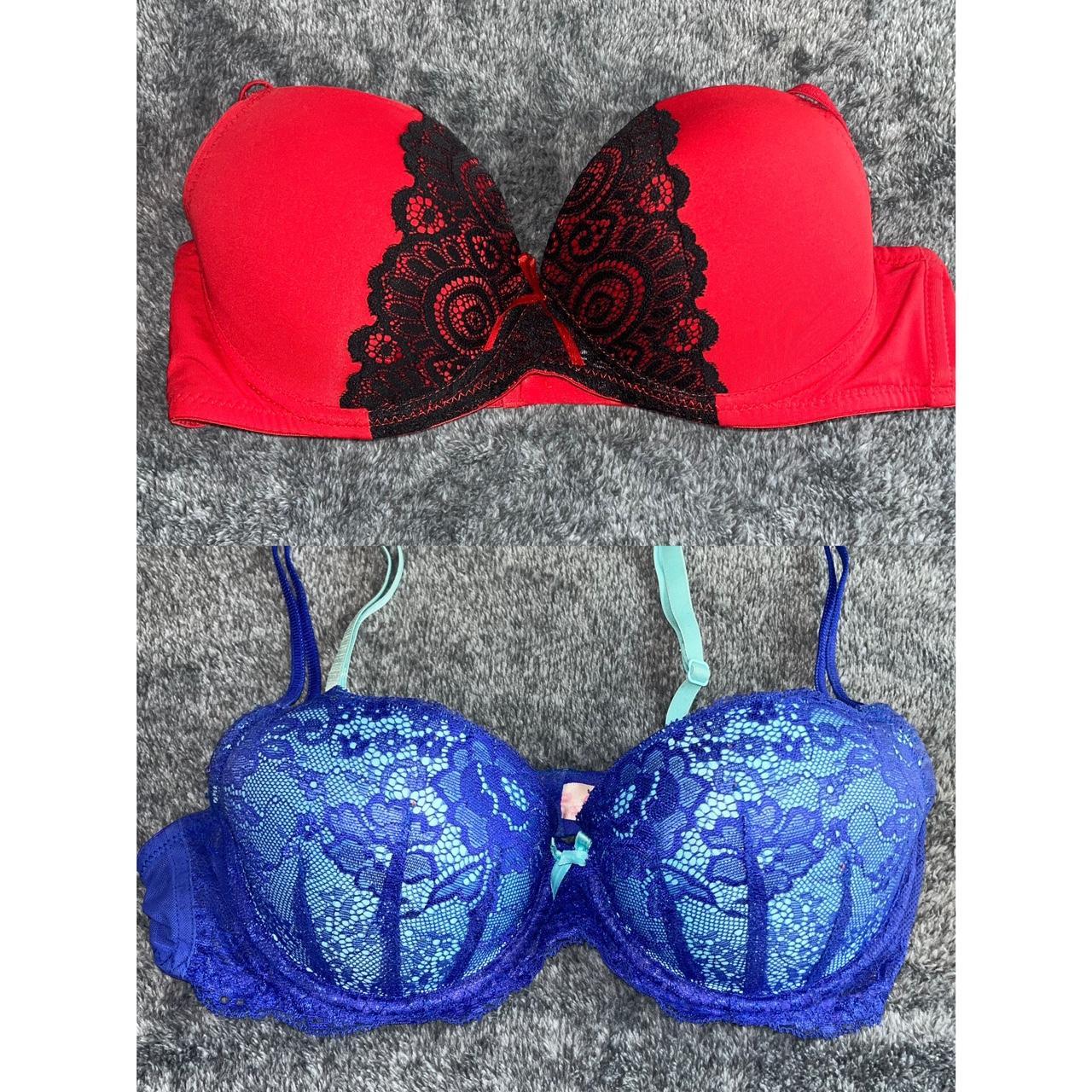 Push-up Bras Bundle - 2 included Red and black lace... - Depop