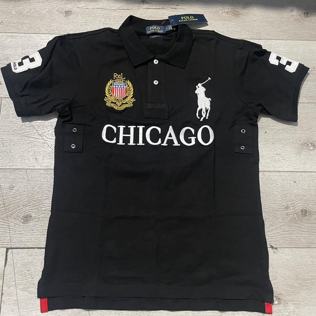 Polo chicago black Brand new never used Size large | Depop