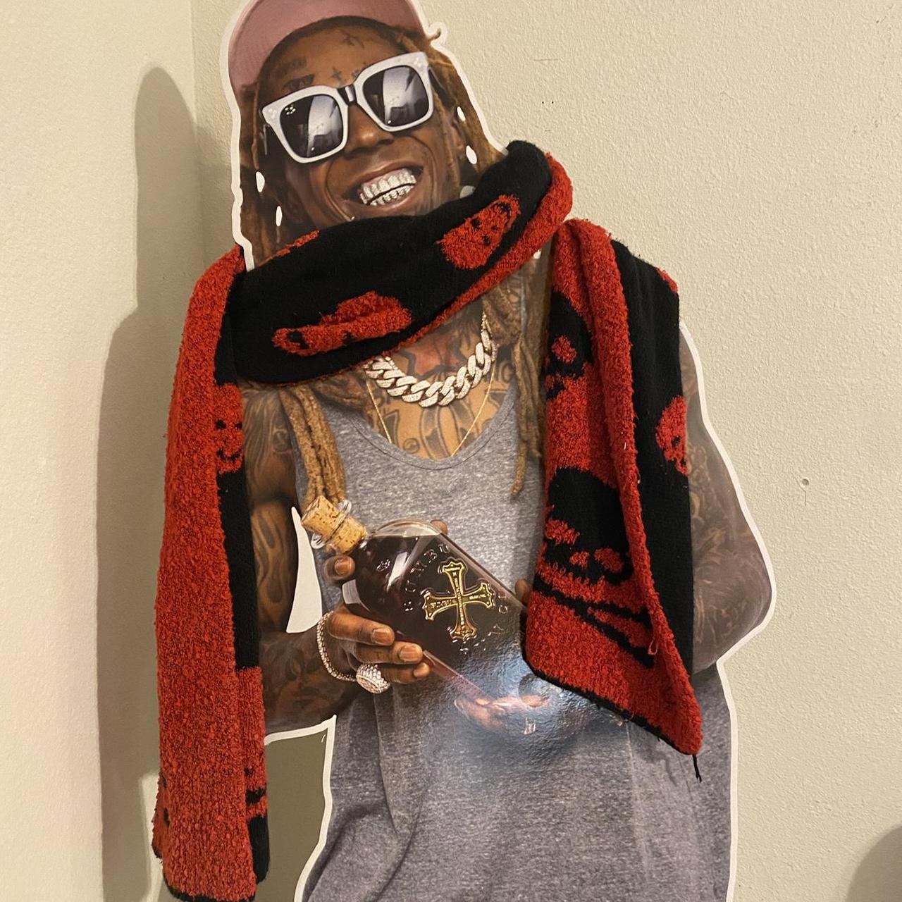 cute emo scarf. has two sides 1 red 1 black. super... - Depop