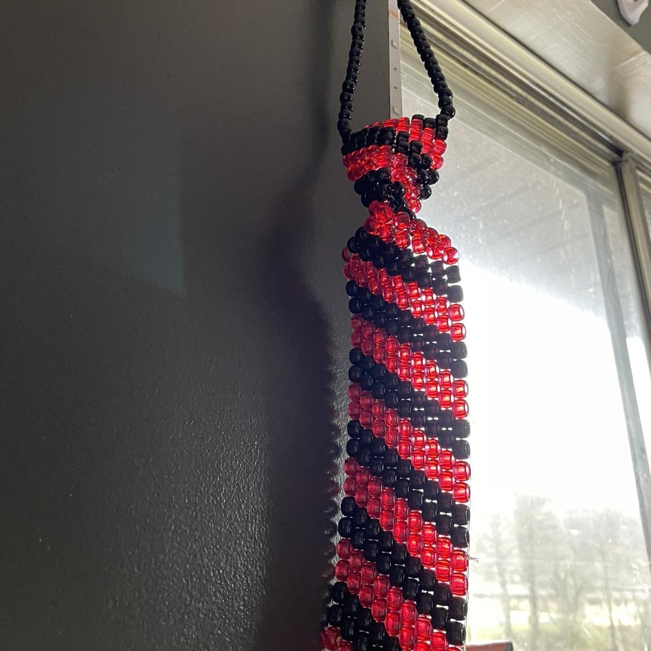 Black and Red emo scene kandi tie ! Total Gerard... - Depop