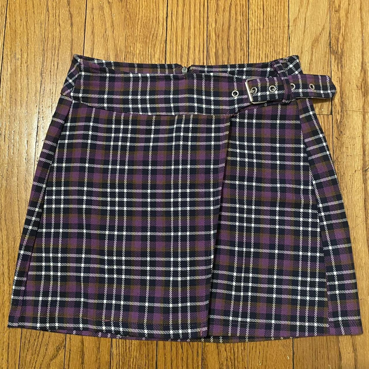 Purple Plaid Mini Skirt From Bershka Has A Cute Depop