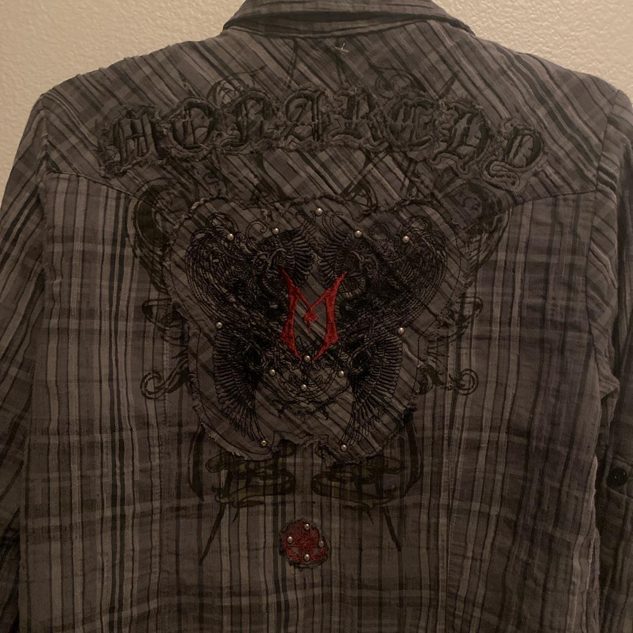 sickening gothic flannel by the brand monarchy fits... - Depop