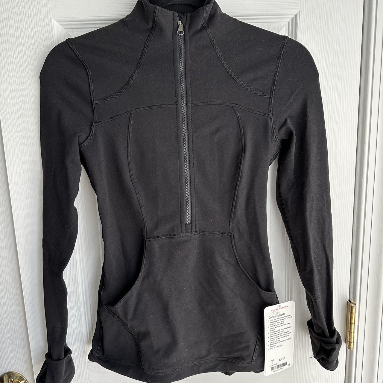 Lululemon Define Pullover, Black, size 2 Never been... - Depop