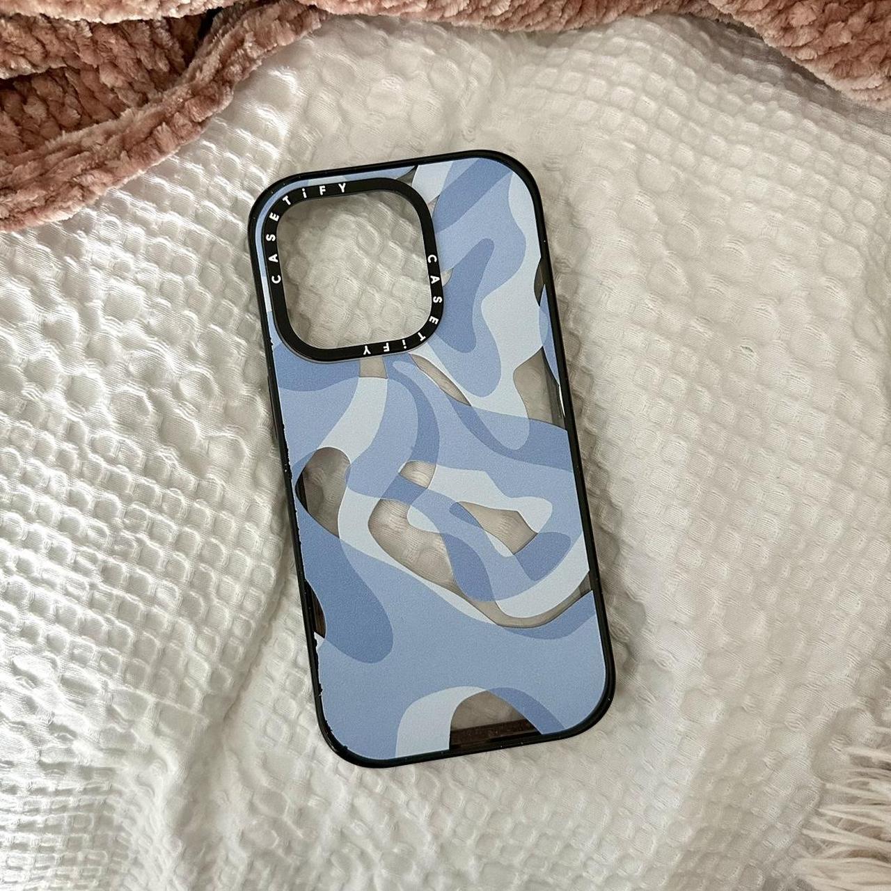 CASETiFY Retro Swirls in Blue iPhone 14 Pro Impact... - Depop
