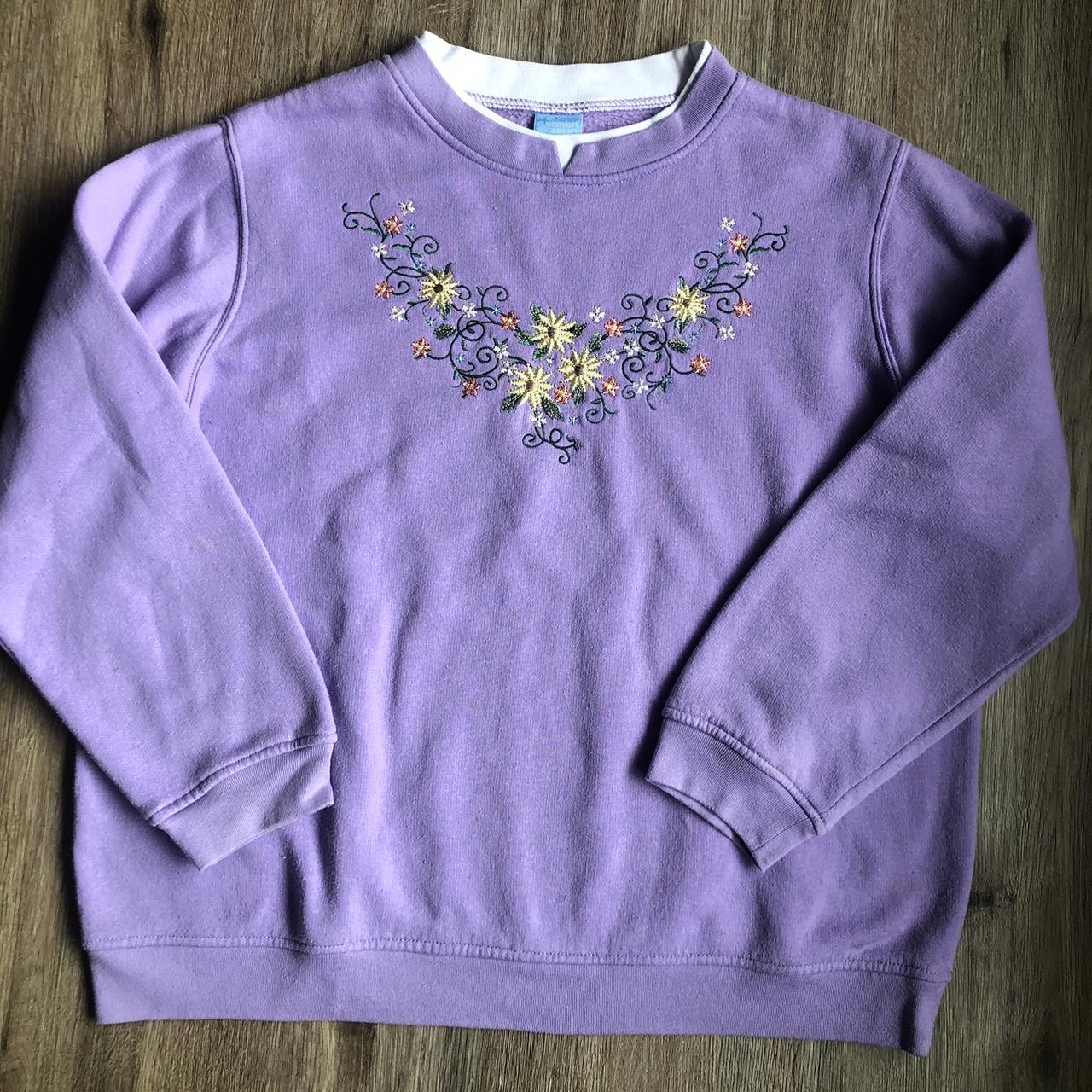 The most precious soft purple grandma sweater. ☺️... - Depop