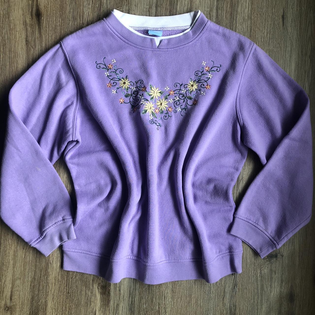 The most precious soft purple grandma sweater. ☺️... - Depop