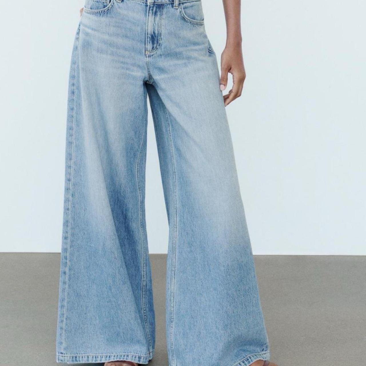 High waisted wide leg jean from Zara Willing to... - Depop