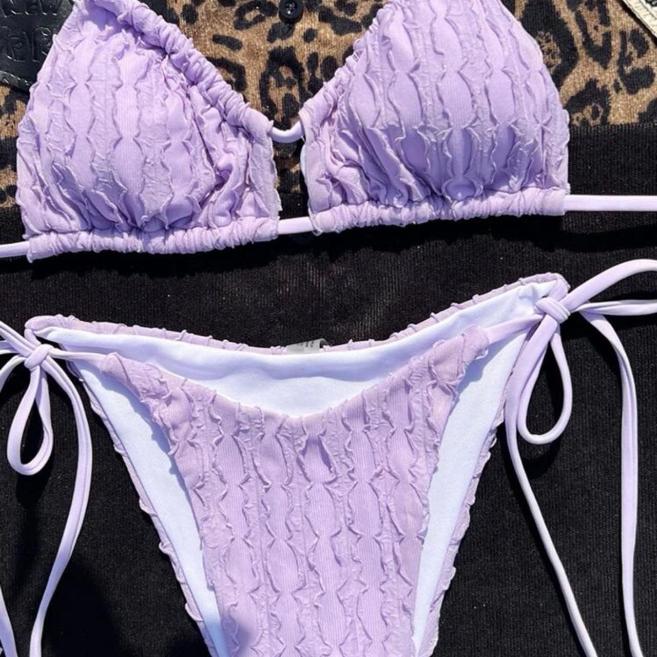 Romwe Women's Purple Bikinis-and-tankini-sets | Depop