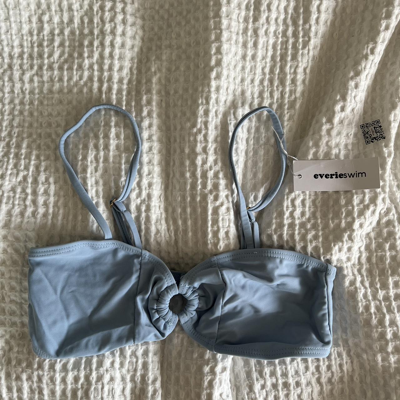 Everie Swim Blue Fallon Bikini Top - never worn... - Depop
