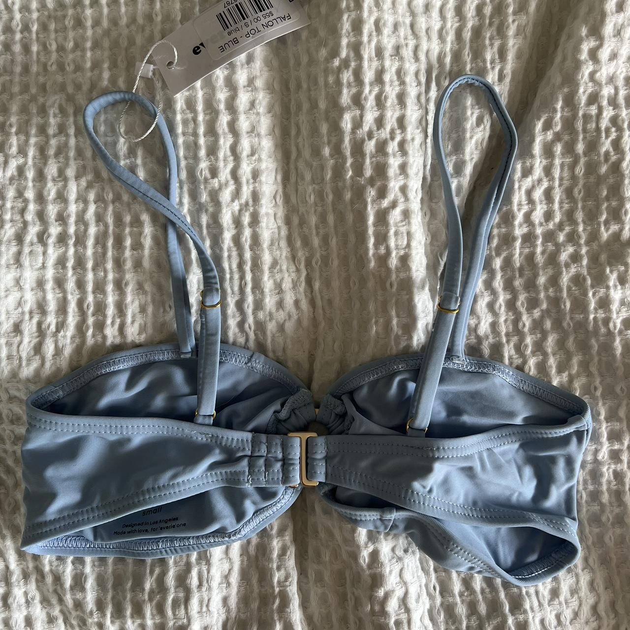 Everie Swim Blue Fallon Bikini Top - never worn... - Depop
