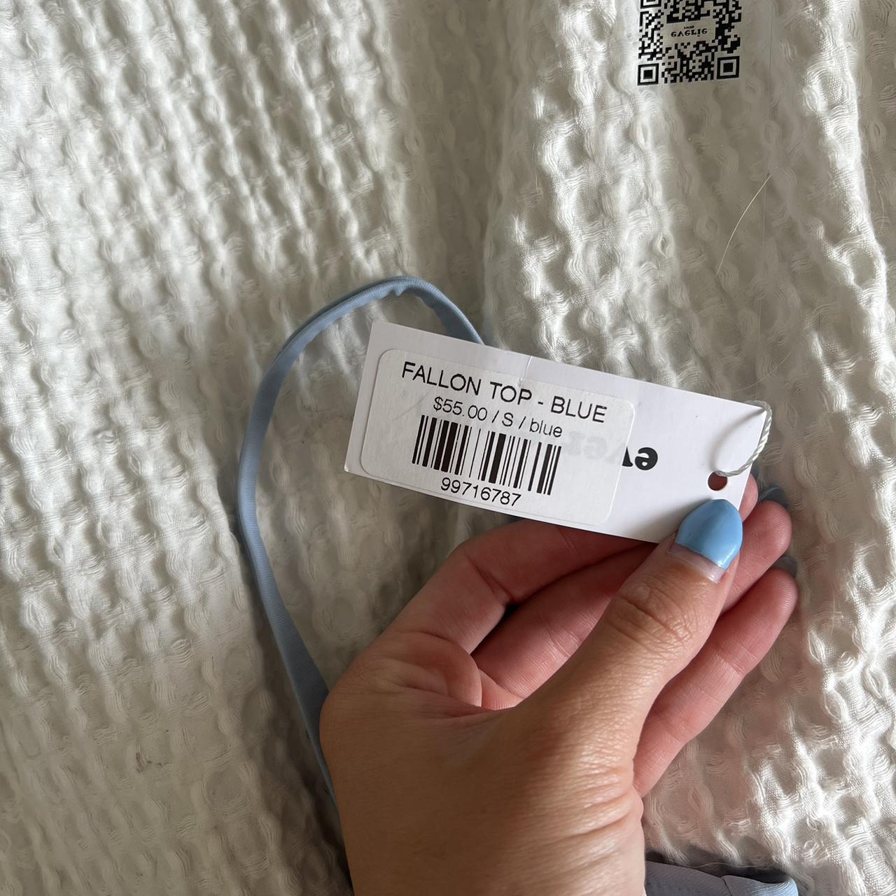 Everie Swim Blue Fallon Bikini Top - never worn... - Depop