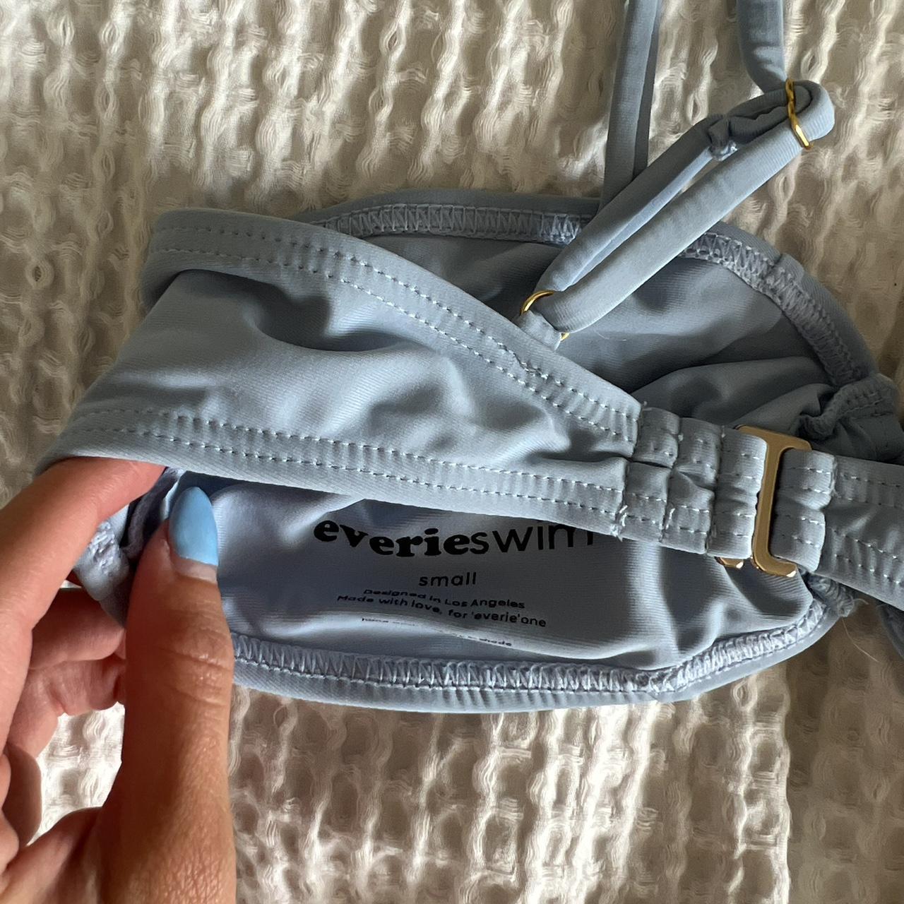 Everie Swim Blue Fallon Bikini Top - never worn... - Depop