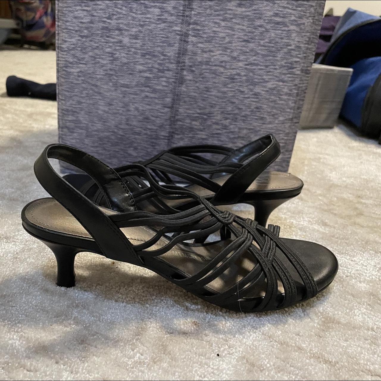 1 inch black Impo heels. Size 7 US. Perfect for a... - Depop