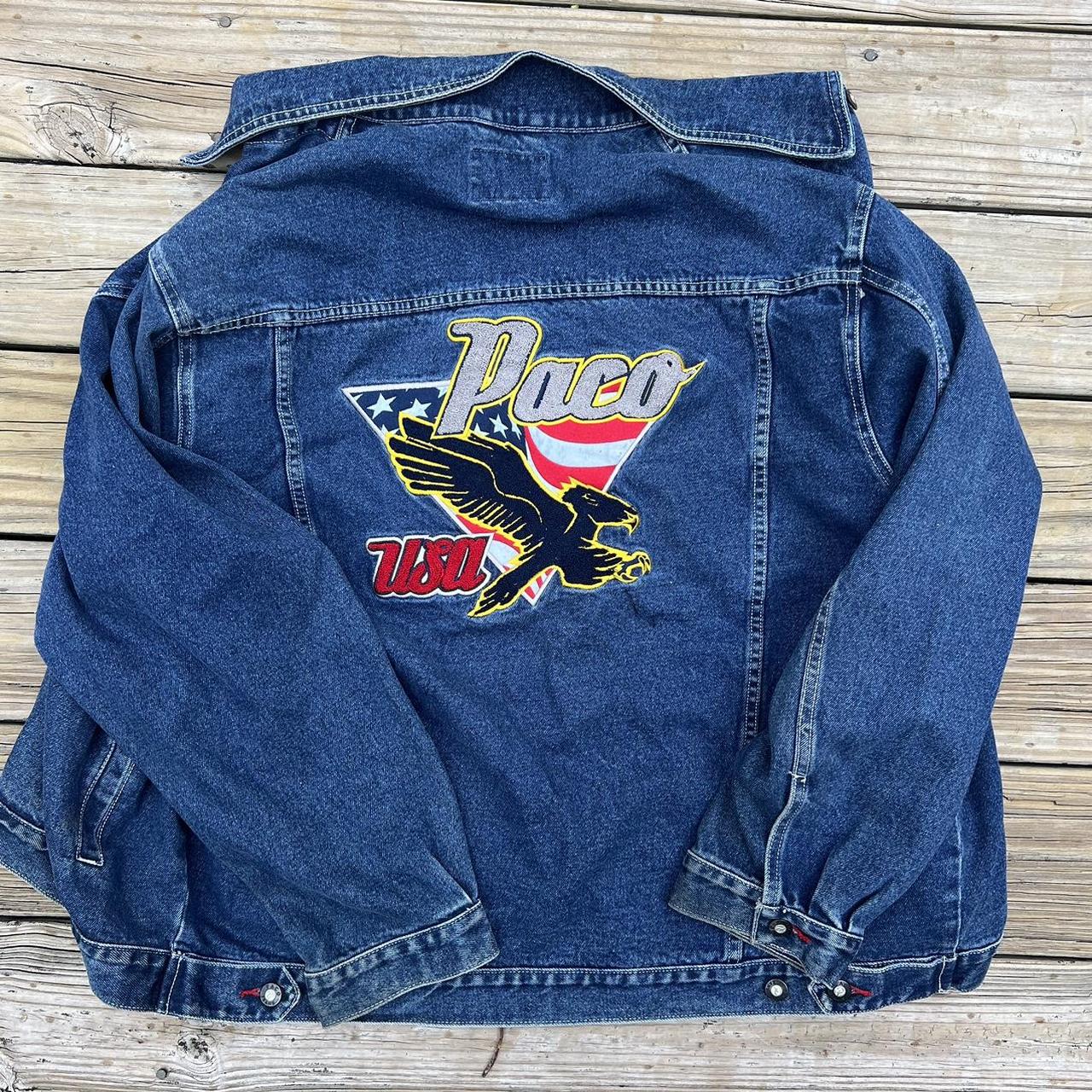 Vintage 80s Paco USA Eagle Jacket Size XL Crazy cool... - Depop