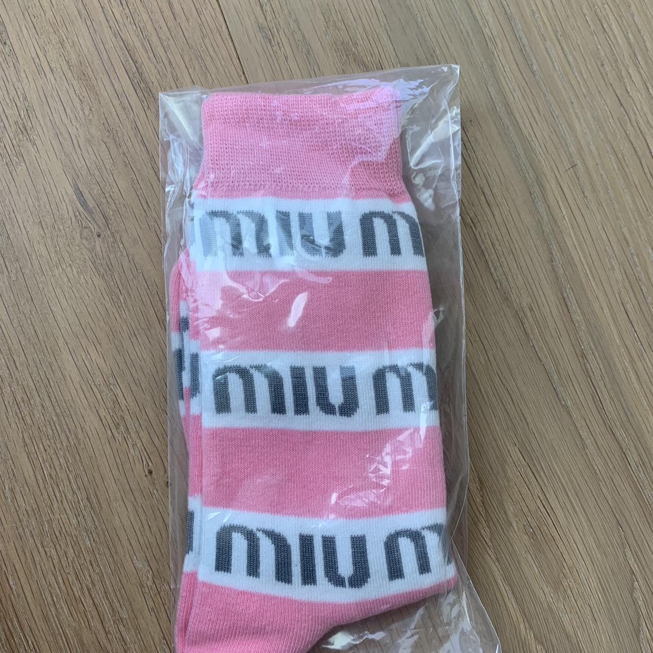 Miu Miu Socks Pink - Depop