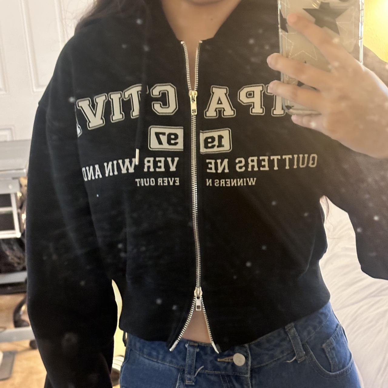 cutest double zipper jacket! never worn before & no... | Depop