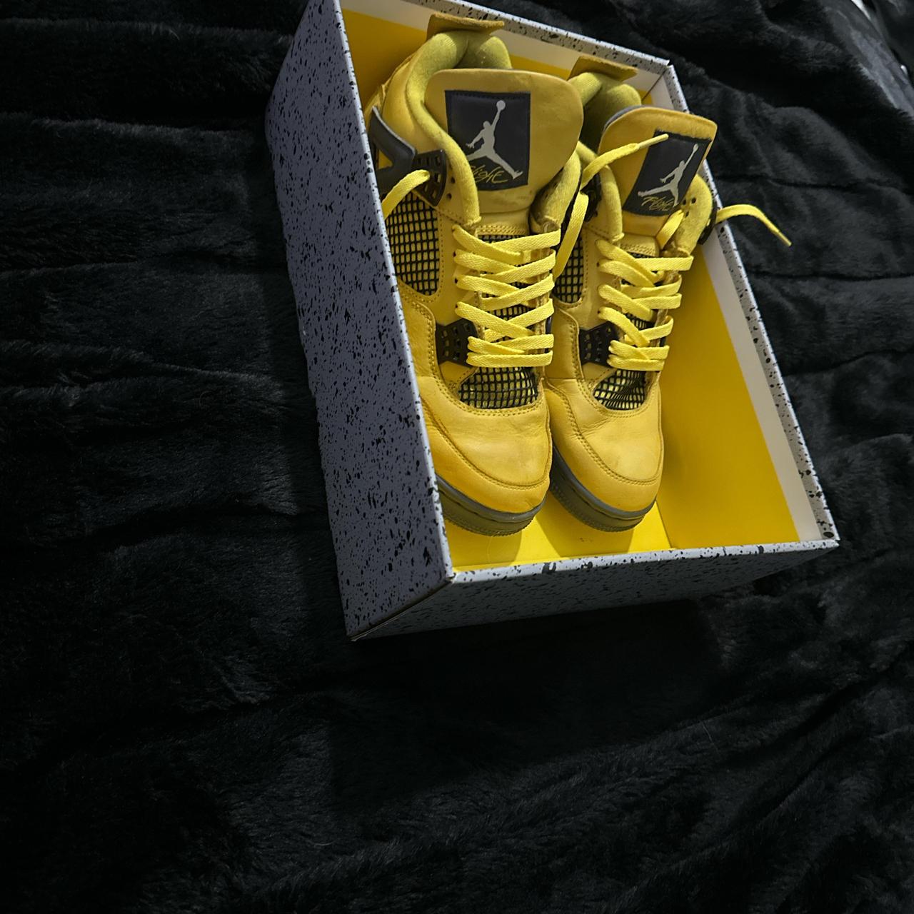 air Jordan 4 retro yellow thunders, comes with... | Depop