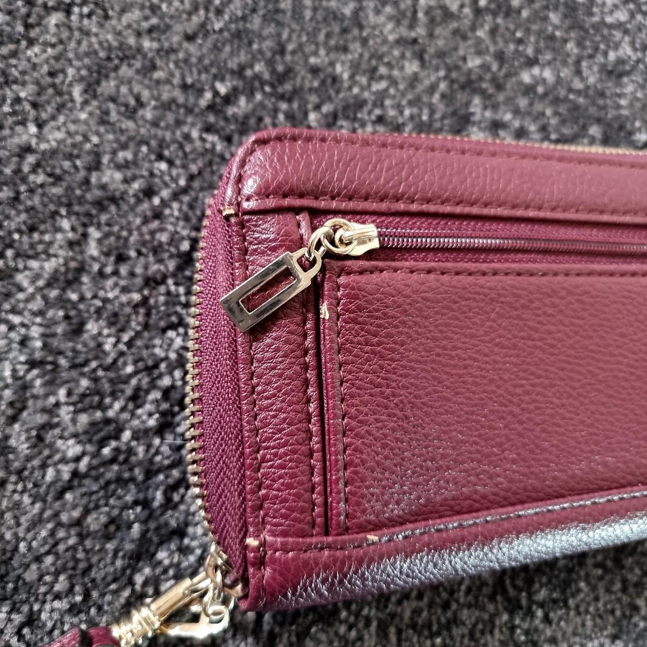 Guess Women's Burgundy and Purple Wallet-purses - Depop