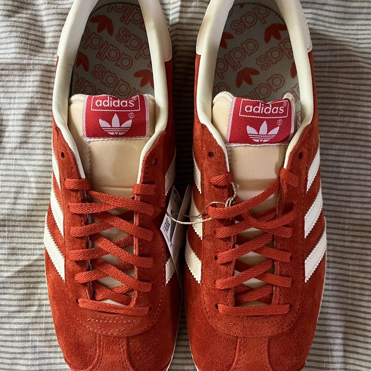 adidas gazelle (satellite stompers) red / blood... - Depop